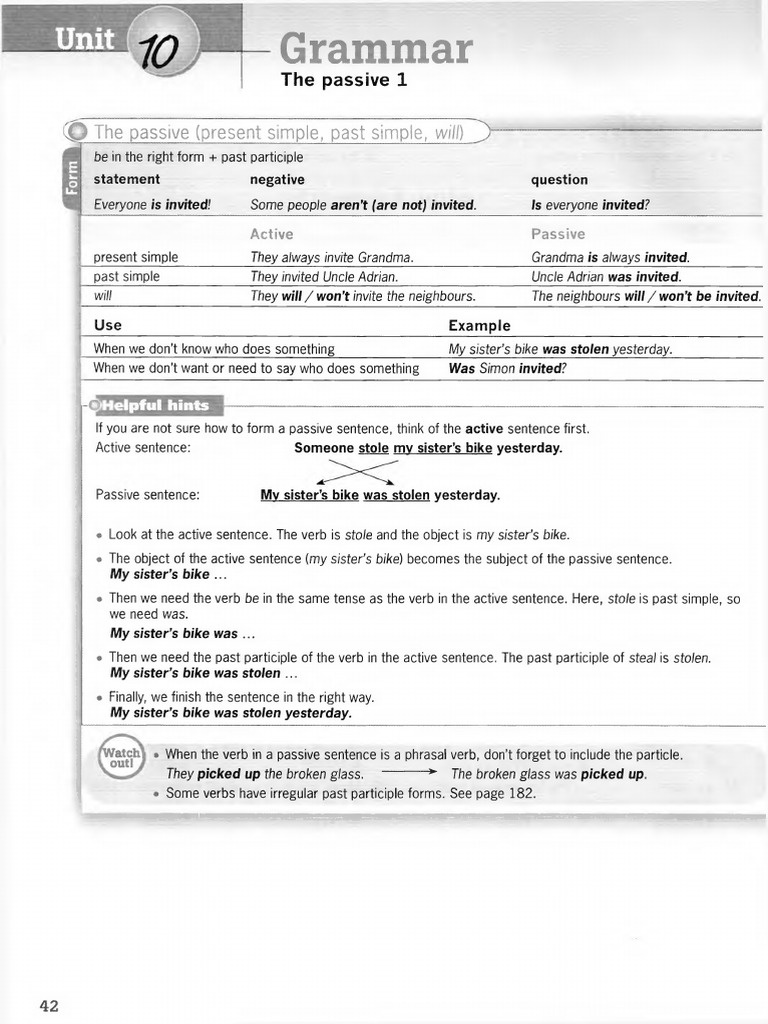 Passive Voice Exercises for B1 Level | PDF | Verb | Semantic Units