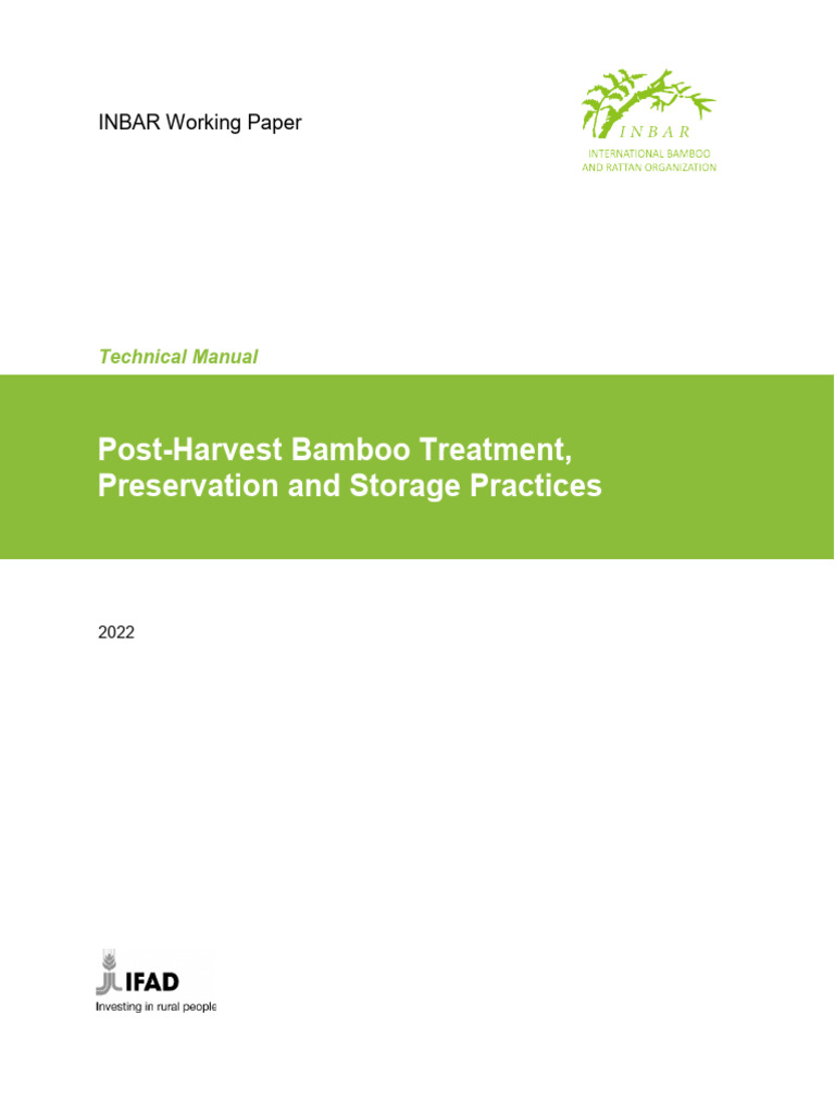 2022 Post Harvest Bamboo Treatment Preservation and Storage Practices ...