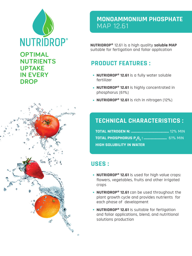 Fiche Technique Nutridrop MAP-OCP New | PDF | Fertilizer | Plant Nutrition