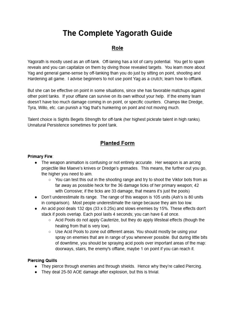 Yagorath Guide | PDF