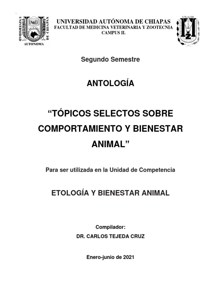 Antología Tópicos Selectos Etología Y Ba Ene Jun 2021 Pdf Gene