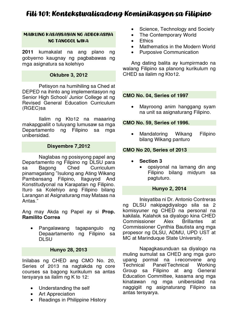 Yunit 1 Filipino | PDF