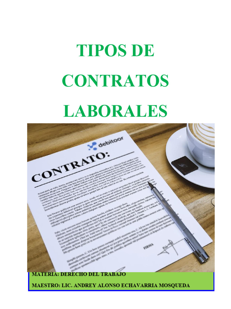Contratos Laborales | Descargar gratis PDF | Derecho laboral | Tiempo de trabajo