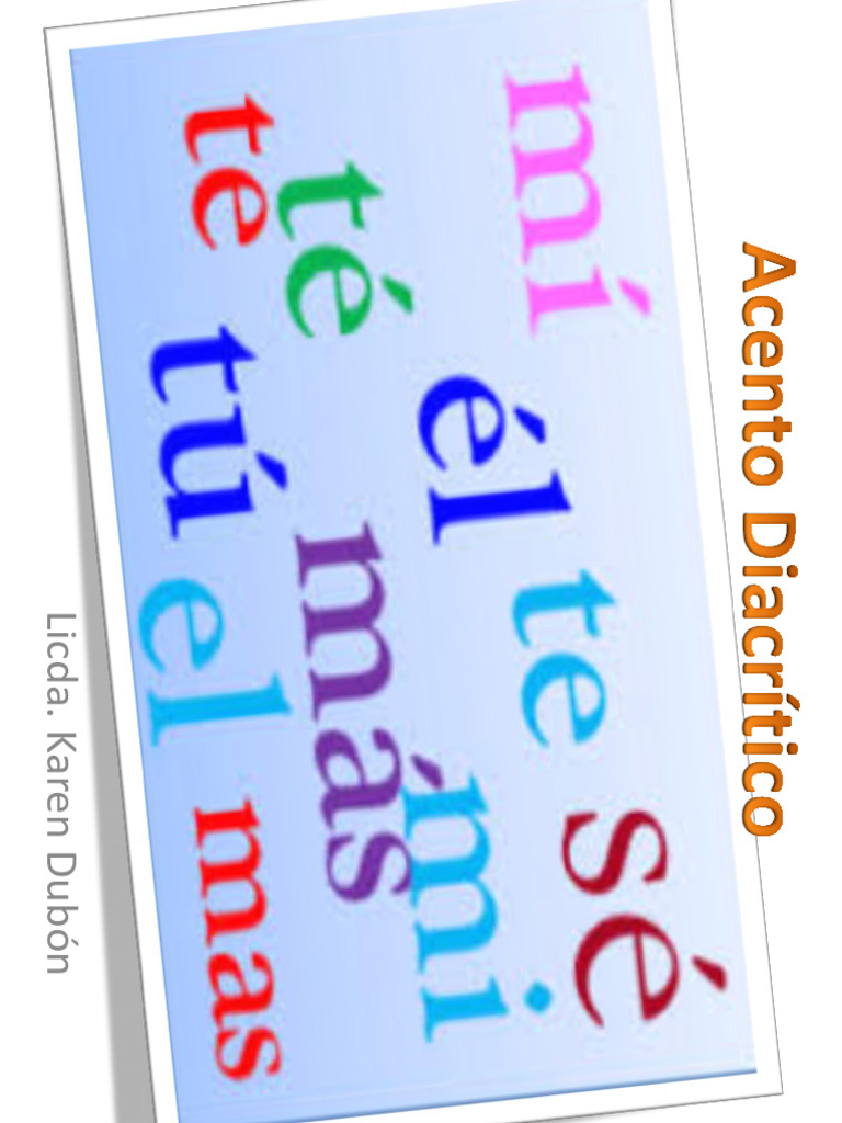 14 Acento Diacritico | PDF | Palabra | Pronombre