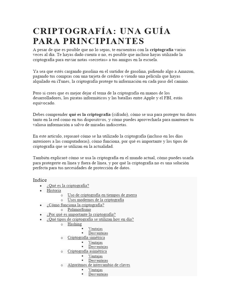 CRIPTOGRAFÍA | PDF | Cifrado | Clave (criptografía)