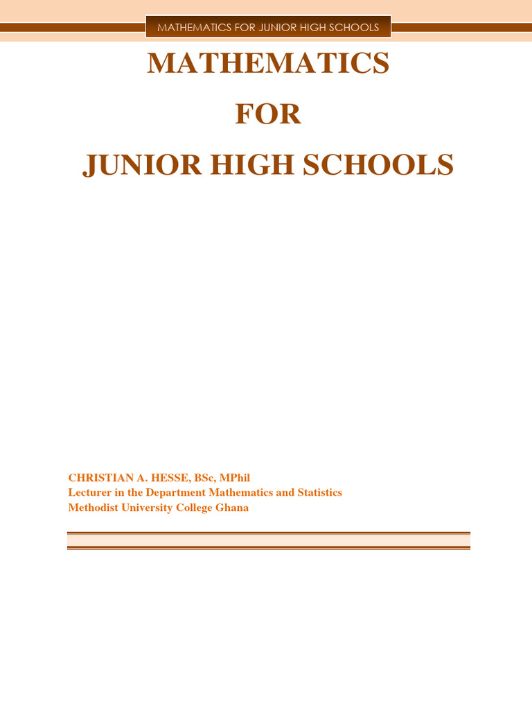 Mathematics For Junior Highschools | PDF