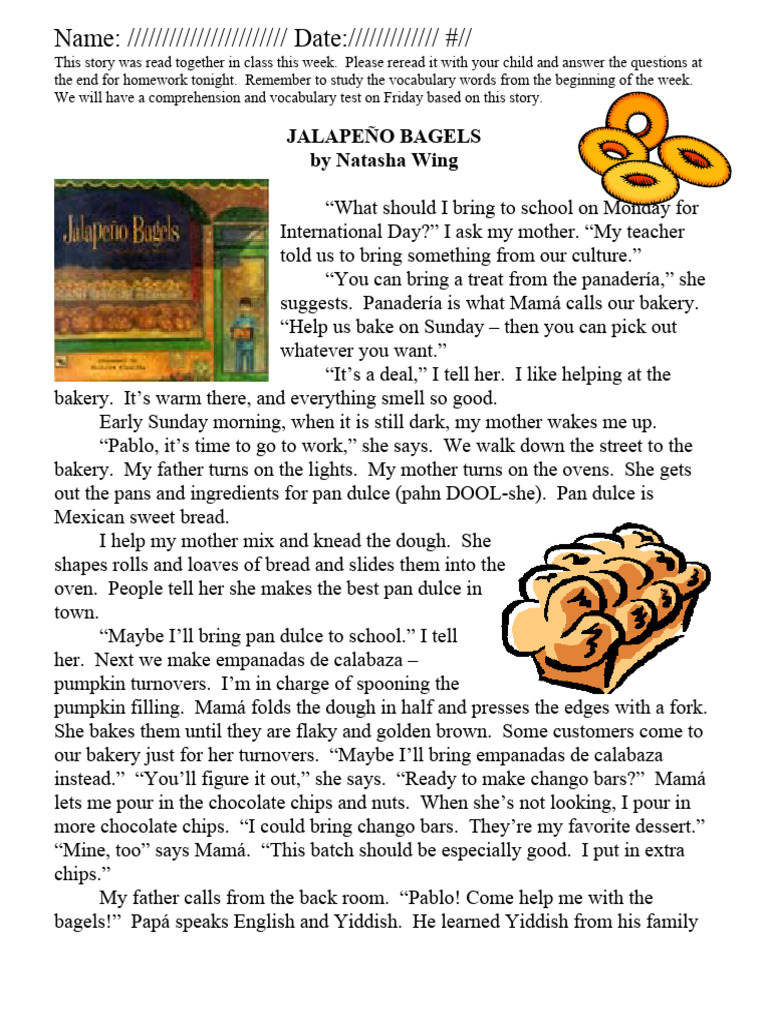 Jalapeño Bagels for International Day | PDF