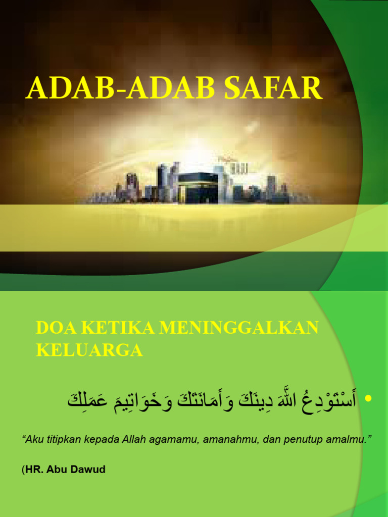 Adab Dan Doa Safar | PDF