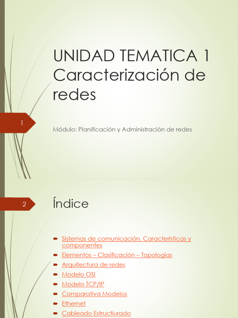 1. Caracterización de redes | PDF | Red de computadoras | Internet