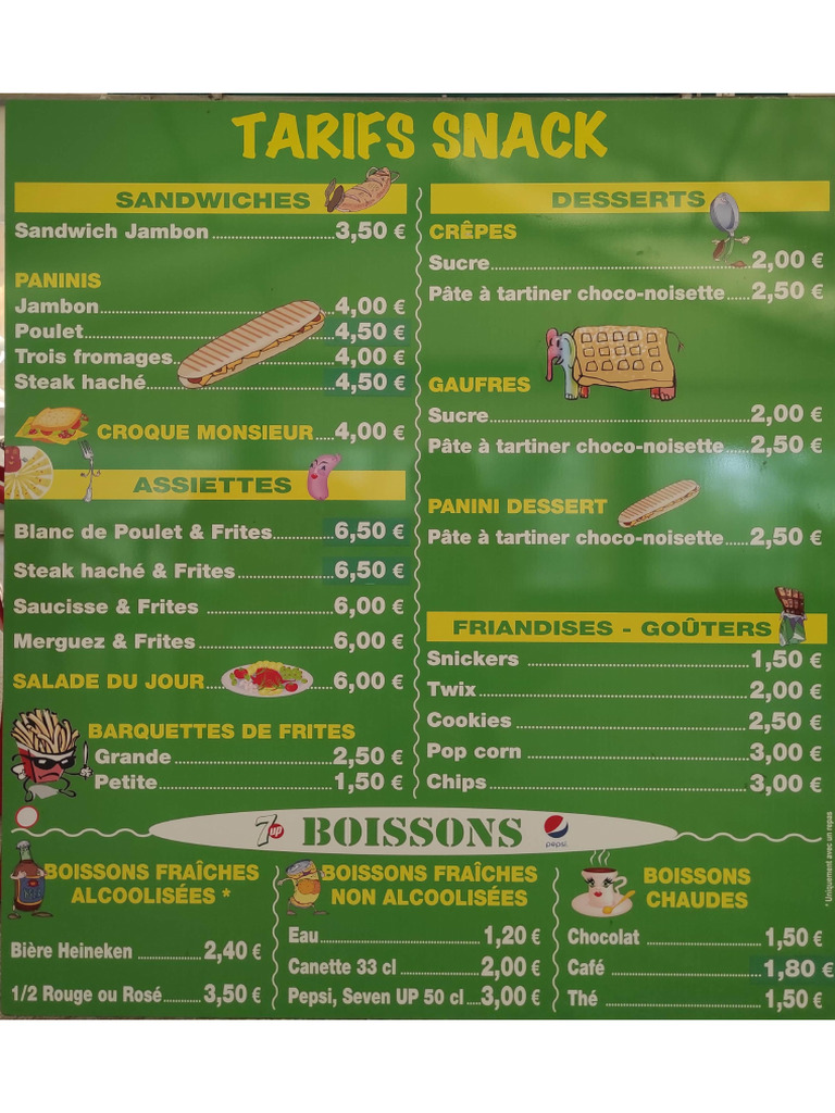 Menu Snack | PDF