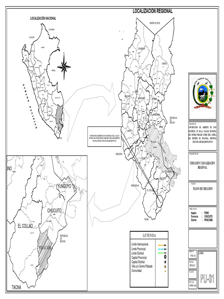 Mapa del Distrito de Pisacoma, Puno | PDF | América del Sur | Perú