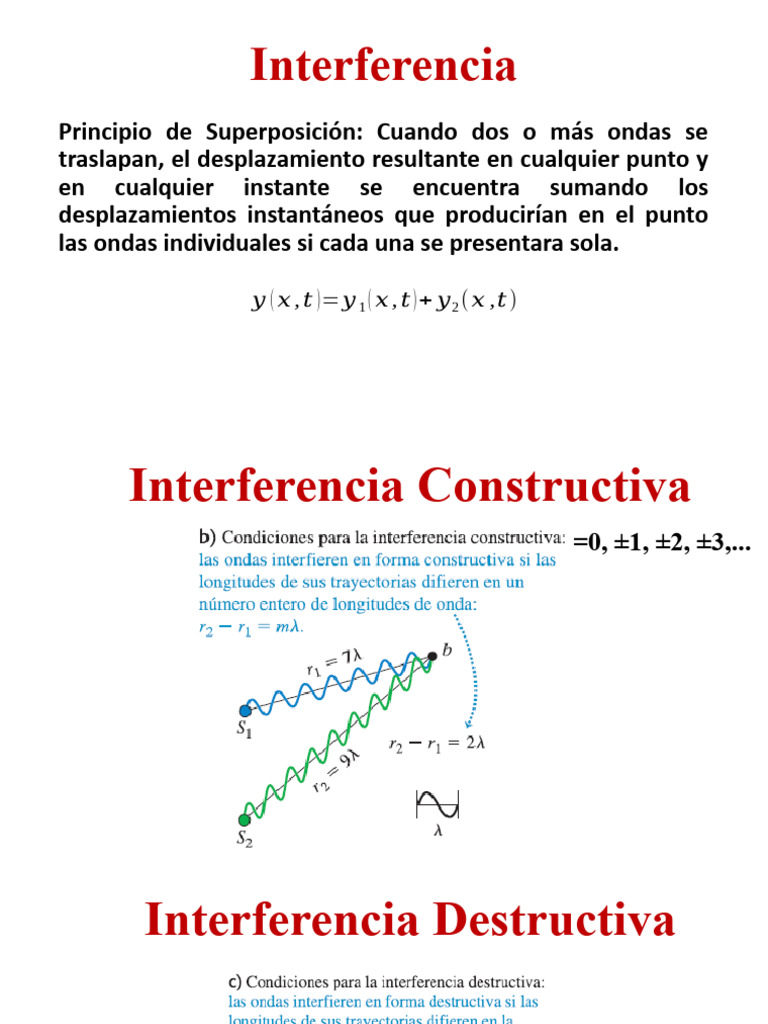 Óptica Física Ejercicios de interferencia | PDF | Electromagnetismo | Mecánica