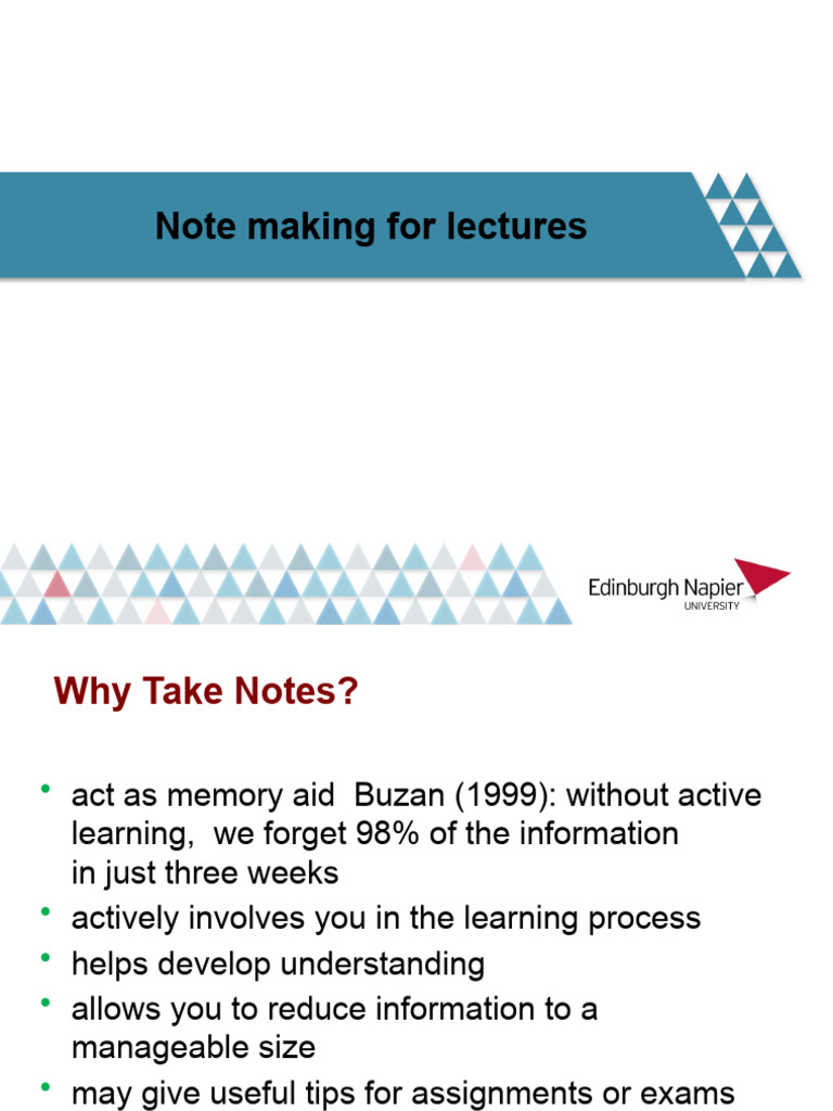 Notemaking Slides | PDF | Lecture | Learning