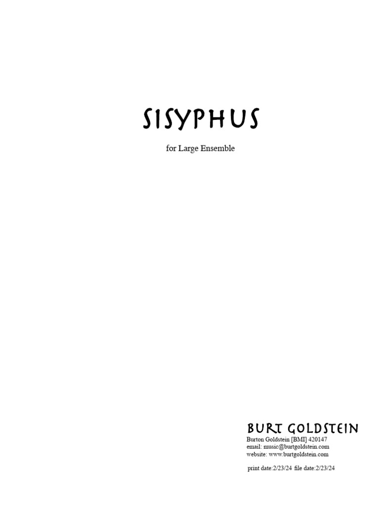 Sisyphus MVT 2 Ver2 WVar - Score | PDF | Musical Instruments | Sound ...