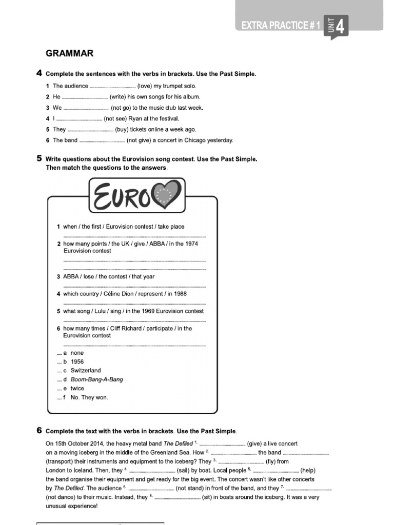 Extra Practice Unit 4 | PDF