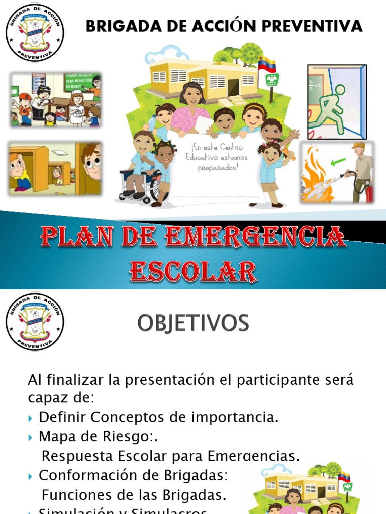 Plan de Emergencia Escolar | PDF | Simulación | Riesgo