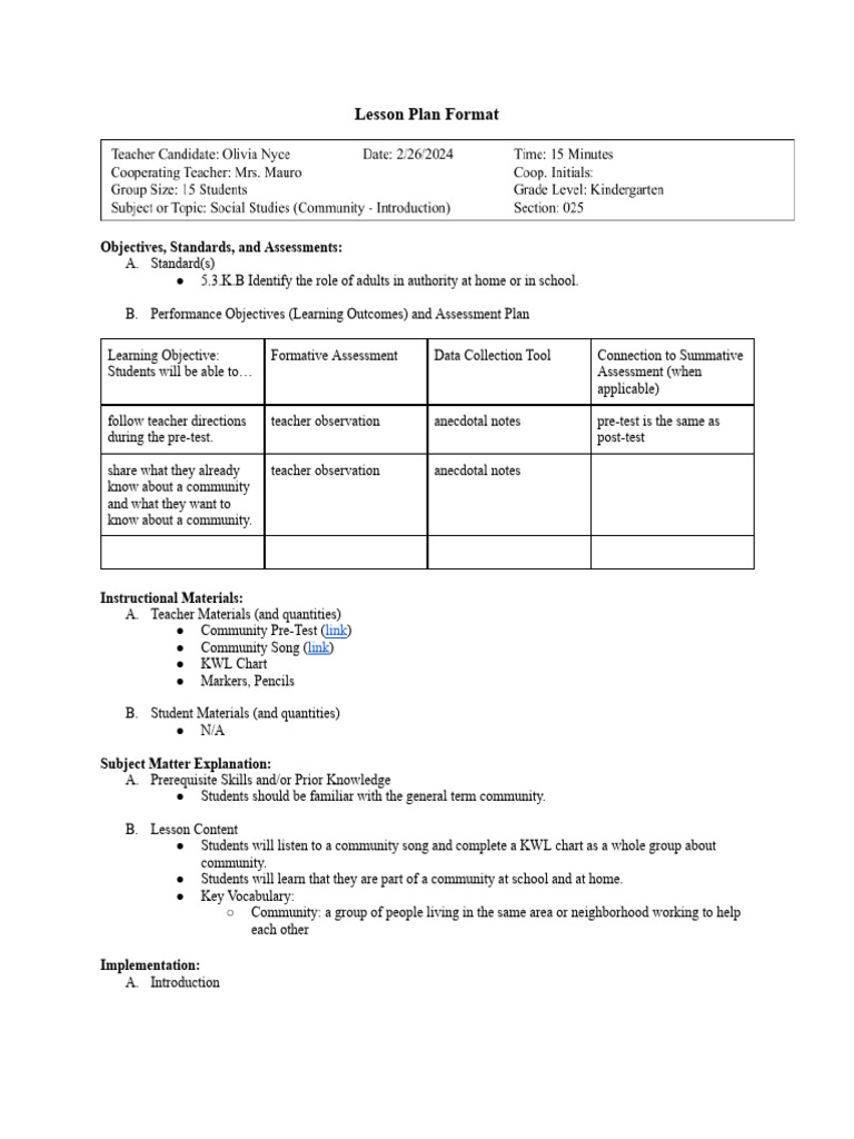 Community Unit Introduction | PDF