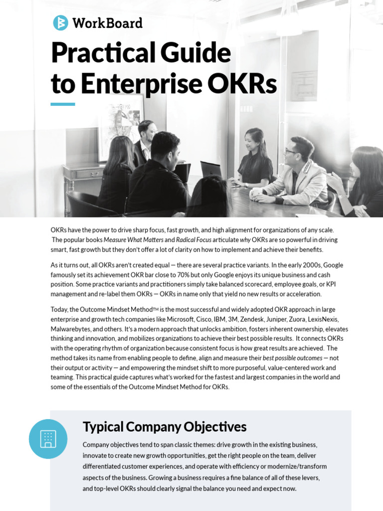 Practical Guide To Enterprise OKRs | PDF