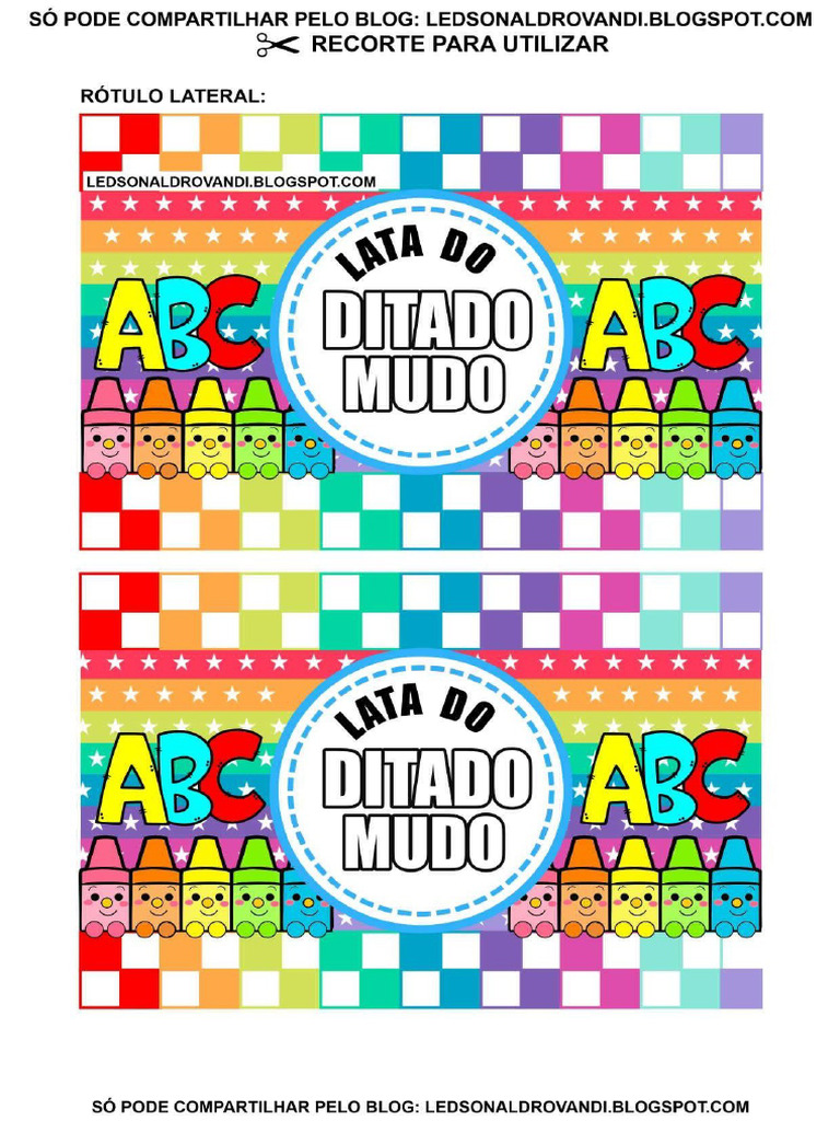 Lata-Do-Ditado-Mudo Alfabetização | PDF