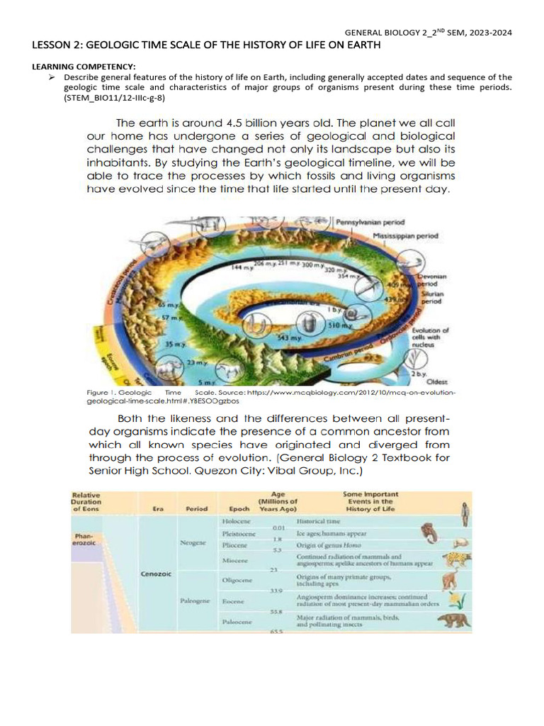 Lesson 2 Geologic Time Scale | PDF