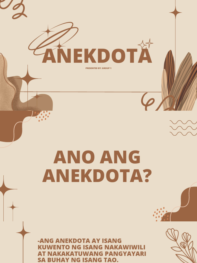 Filipino Week 1 Anekdota | PDF