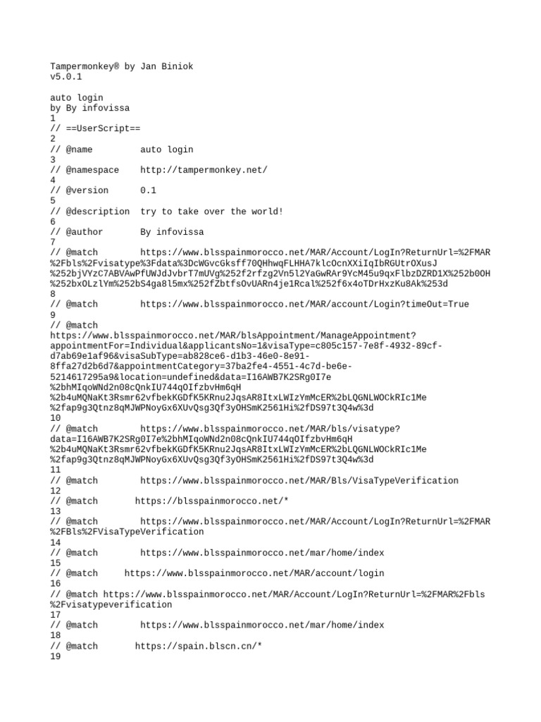 Script Bls Auto Login | PDF