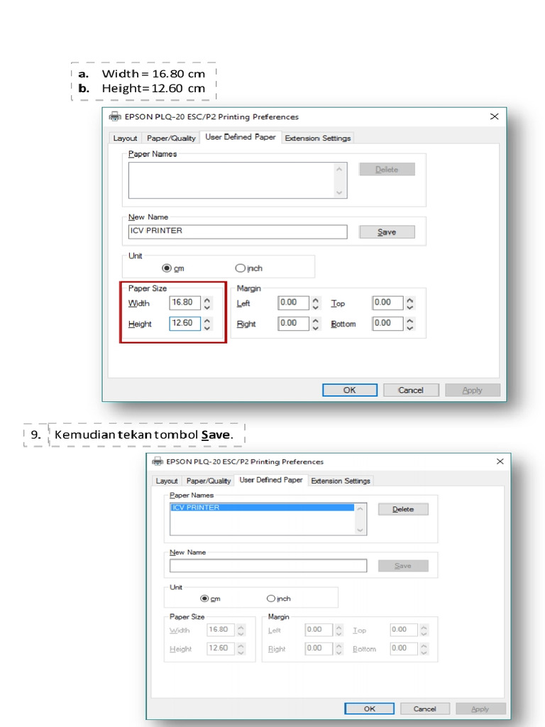 Ukuran Print ICV | PDF