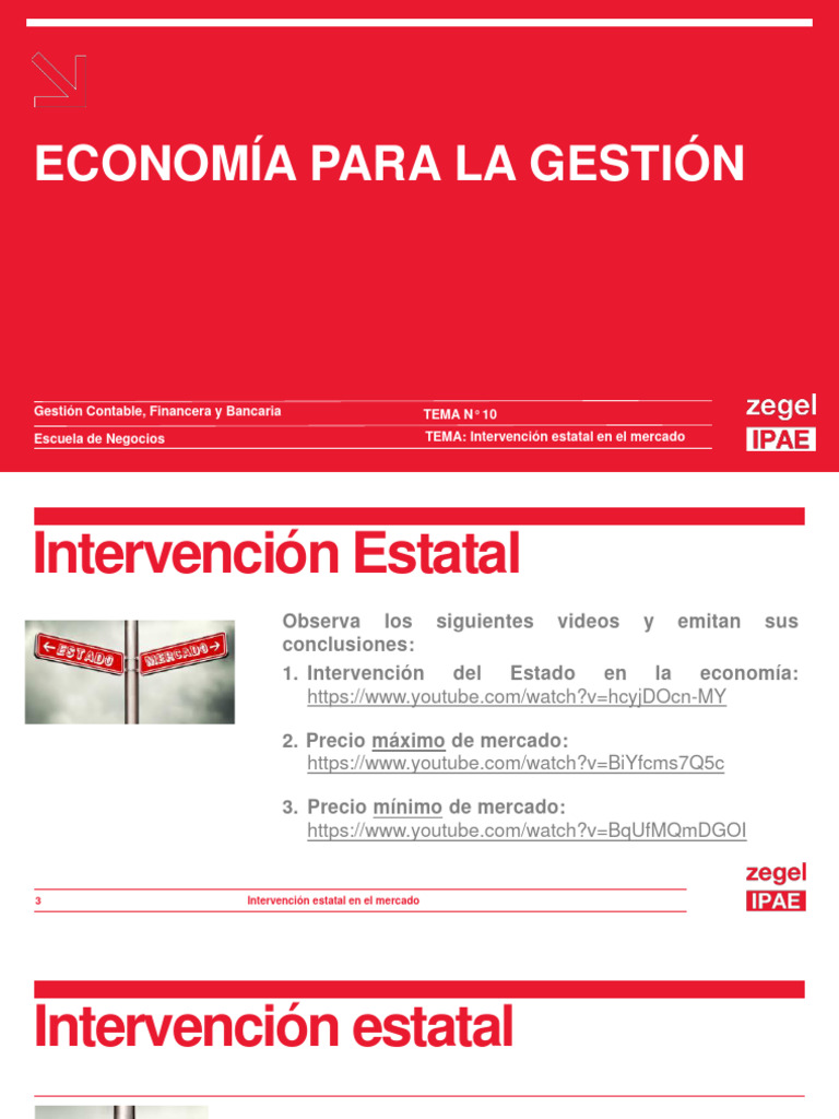 Intervención Estatal en el Mercado Económico | PDF | Mercado (economía ...