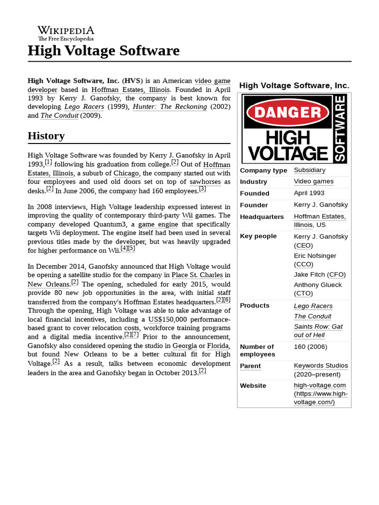 High Voltage Software | PDF | Video Games | Gaming