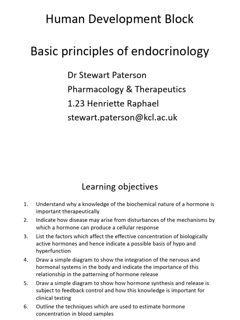 Basic Principles of Endocrinology 2020 | PDF | Hormone | Luteinizing Hormone