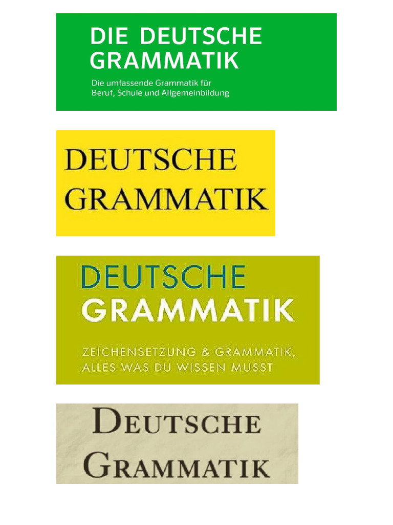 Deustche Grammatik | PDF
