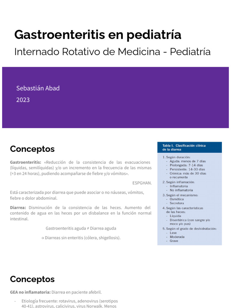 Gastroenteritis Pediátrica: Guía Clínica | PDF