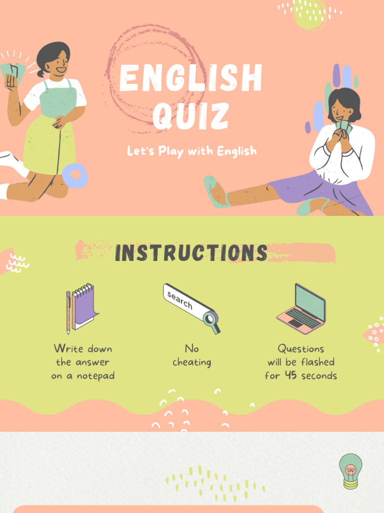 English Quiz: Fun Questions & Professions | PDF