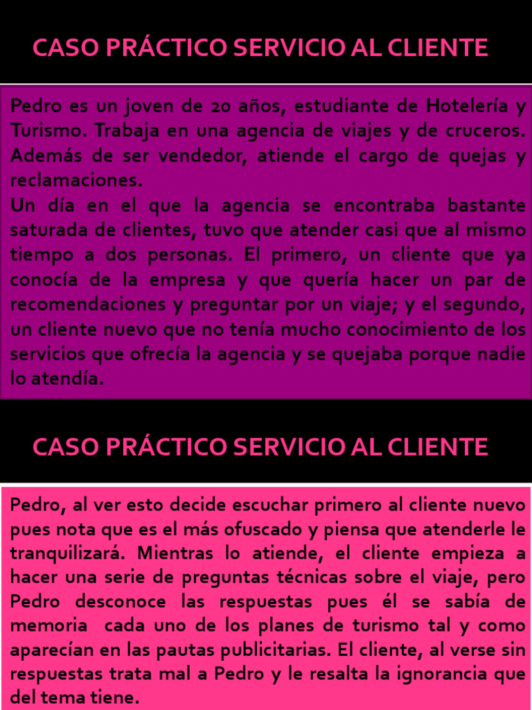 Caso Práctico Servicio Al Cliente 1 | PDF