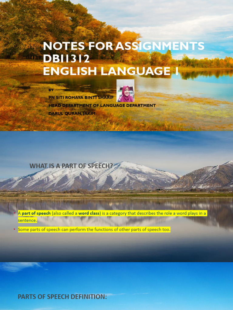 Notes For Assignments Sem 2 | PDF | Grammatical Tense | Part Of Speech