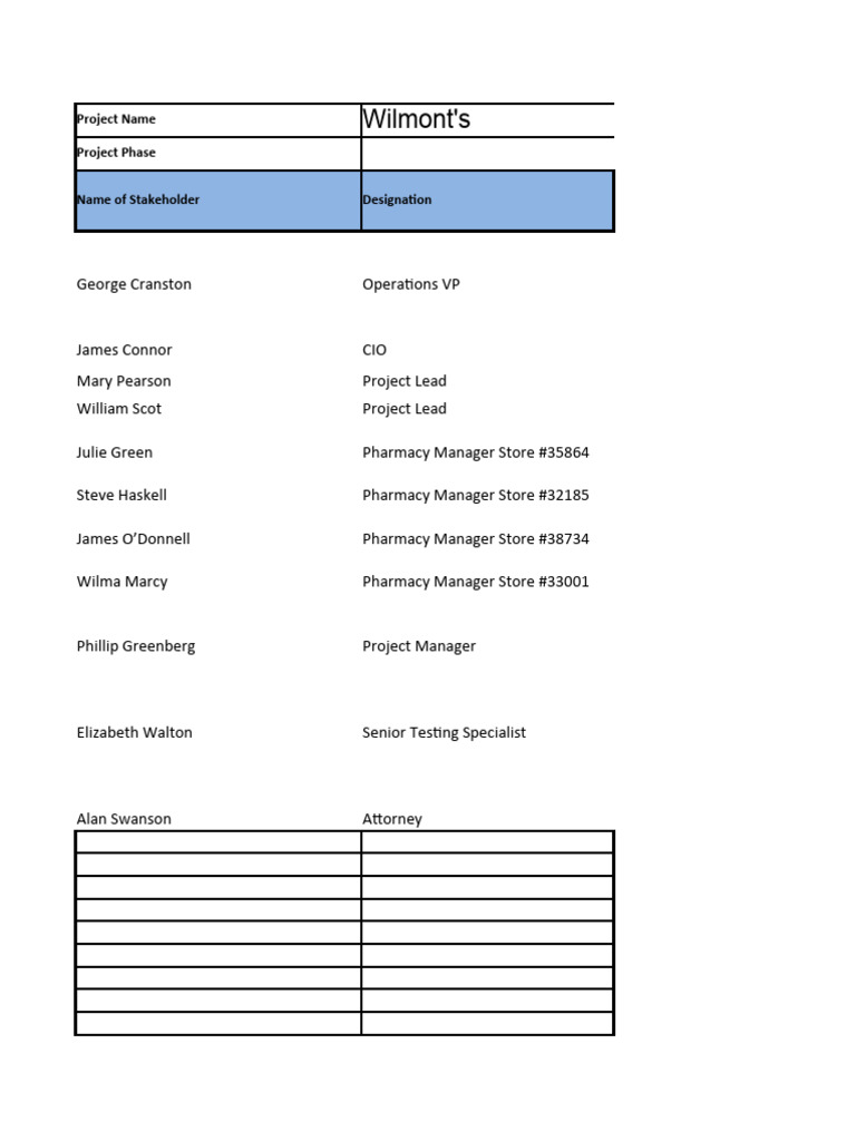 Stakeholder-Register Templete | PDF | Business | Computers