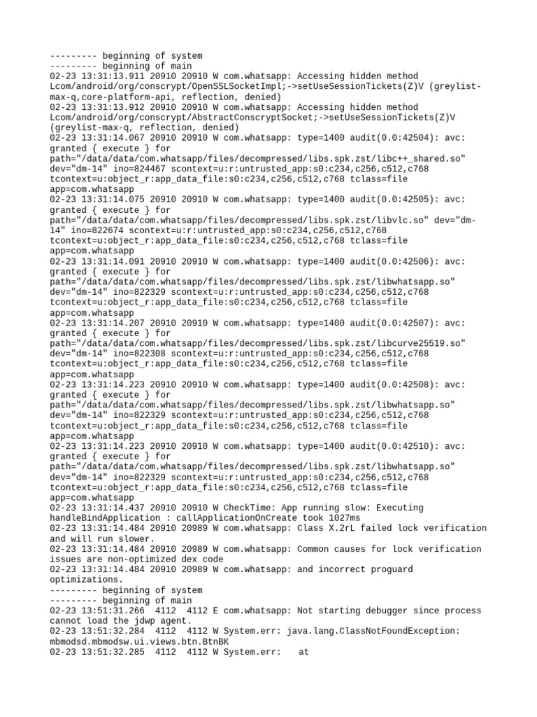 Logcat | PDF | Java (Programming Language) | Android (Operating System)