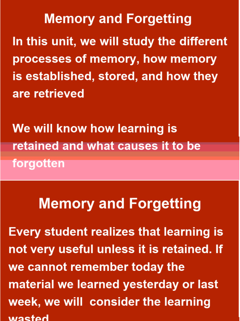 Memory and Forgetting | PDF | Science & Mathematics | Computers