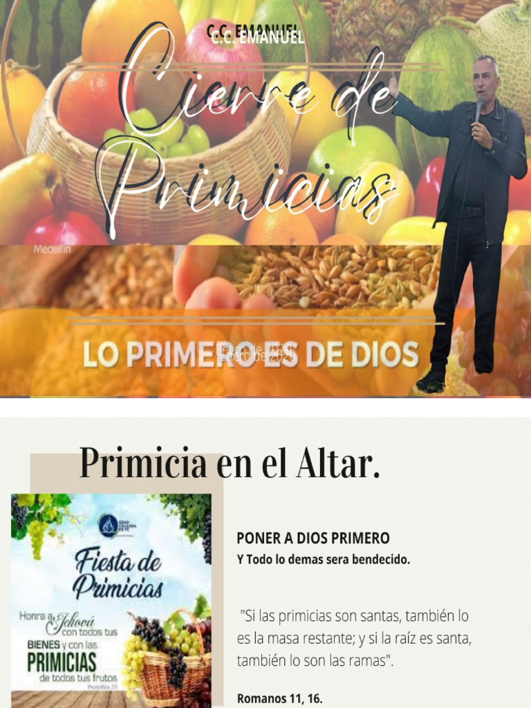 Presentacion Cierre de Primicias | PDF