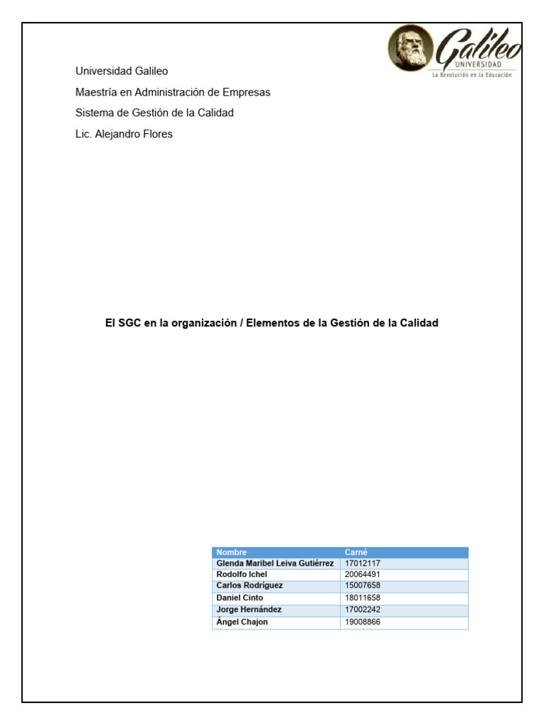 Sistemas Gestion de Calidad | PDF