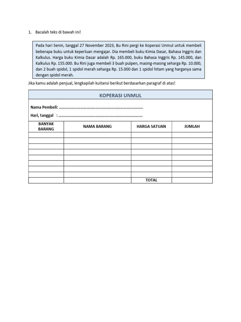 Contoh Soal Bipa Membaca Level A Pdf