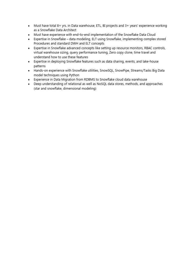 Snowflake Resume | PDF