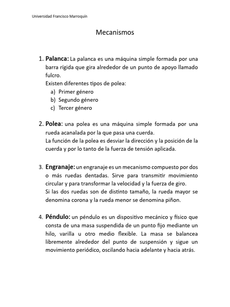Mecanismos | PDF