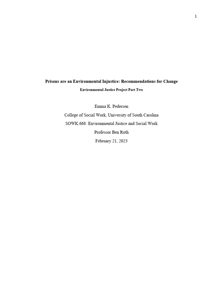 Sowk 668 Ejp Project Part 2 | PDF | Social Science