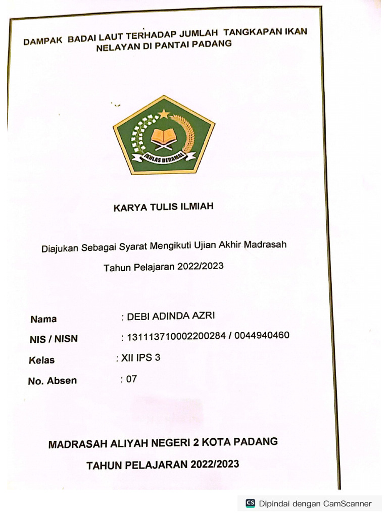 Contoh KTI Yg Baik Dan Benar | PDF