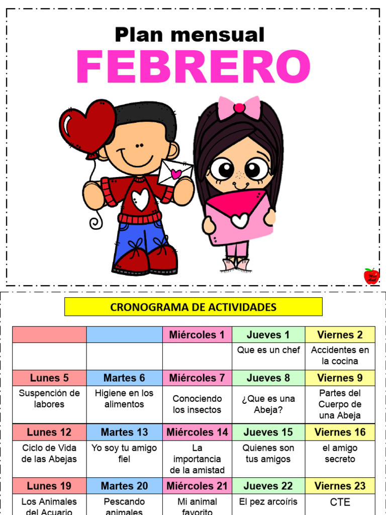 Plan de Actividades Educativas Febrero | PDF | Inclusión (Educación)
