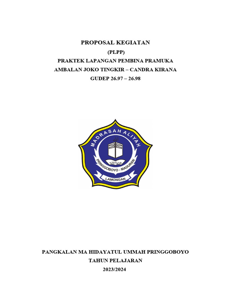 Proposal Kegiatan PLPP 2024 | PDF