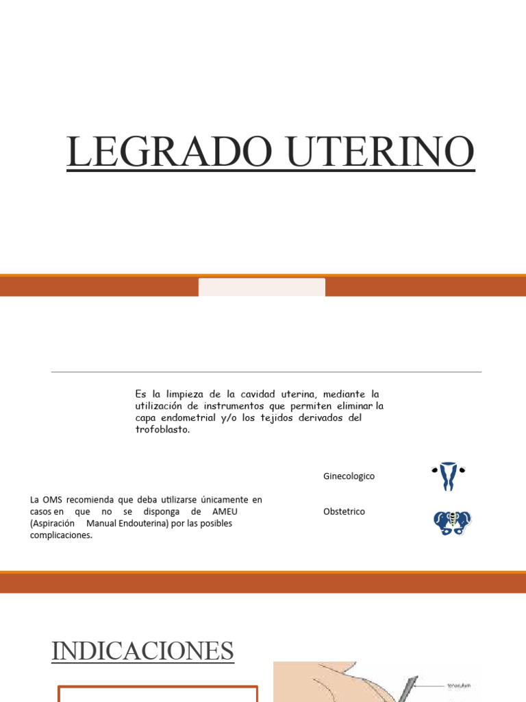 Legrado Uterino: Indicaciones y Riesgos | PDF