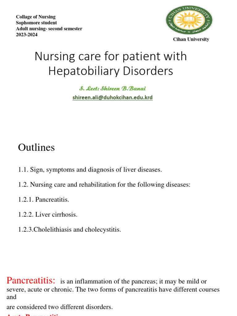 Hepatobiliary Disorder | PDF | Cirrhosis | Liver