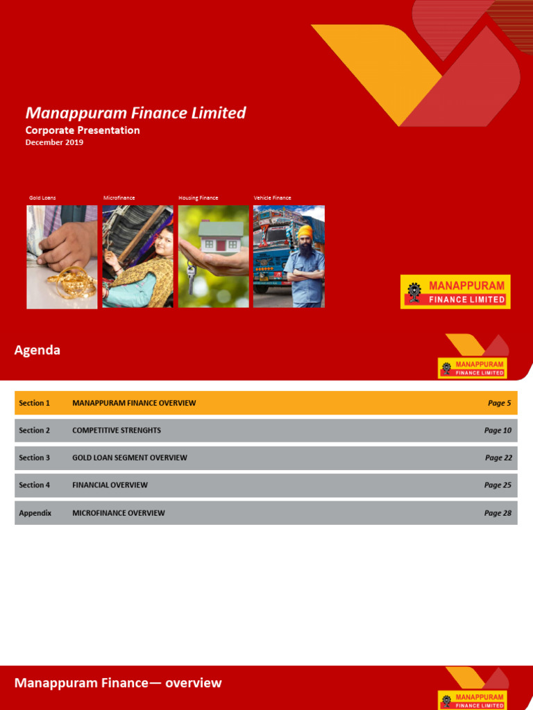 Manappuram Finance Corporate | PDF | Loans | Non Bank Financial Institution